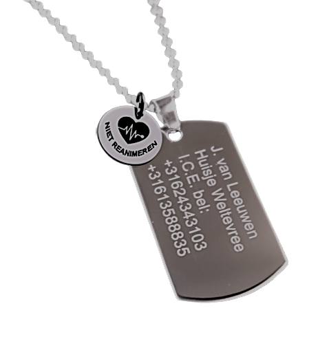 Niet reanimeren ketting luxe bestellen online?