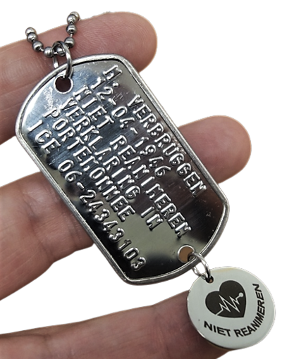 Niet reanimeren ketting bestellen online?