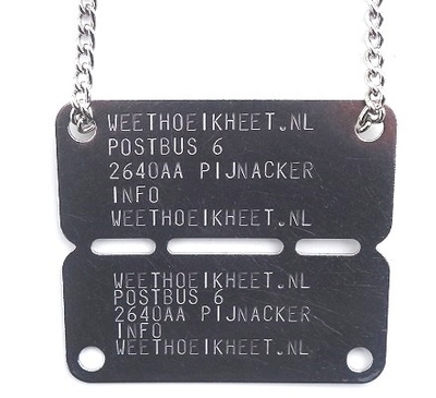Dogtags Dutch Army € 17,95| De originele van het Nederlandse leger ...